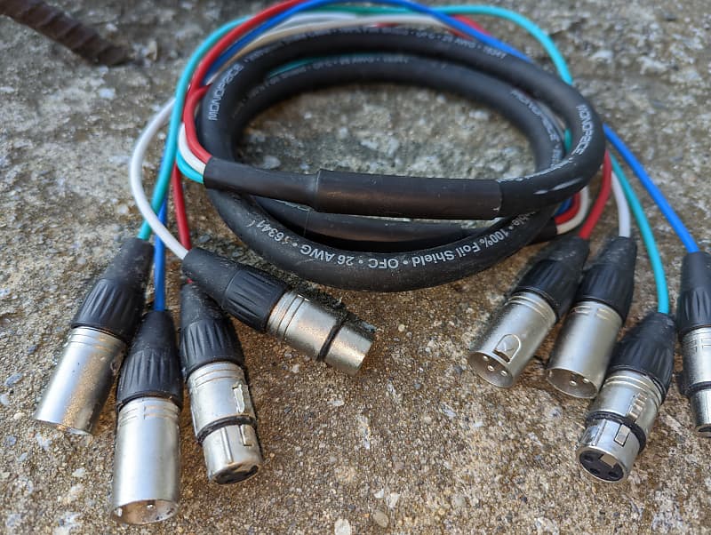 8' 4 Channel XLR Male To XLR Female Snake | Reverb