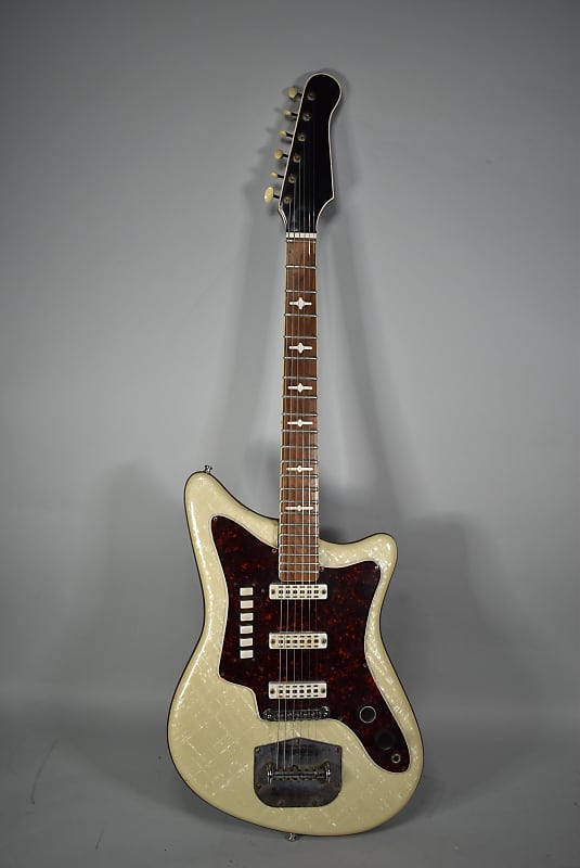 1960s Eko Model 500/3 Pearl Finish Electric Guitar | Reverb
