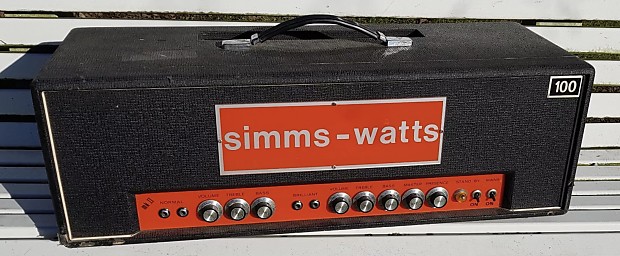 ! SIMMS-WATTS 100 Mk II - guitar amp head - vintage & rare - | Reverb