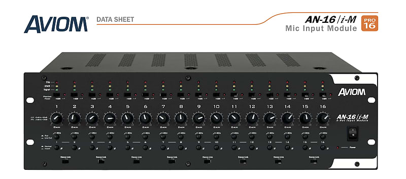 Aviom AN-16/i 16-Channel Analog Input Module 2000s - Blue | Reverb