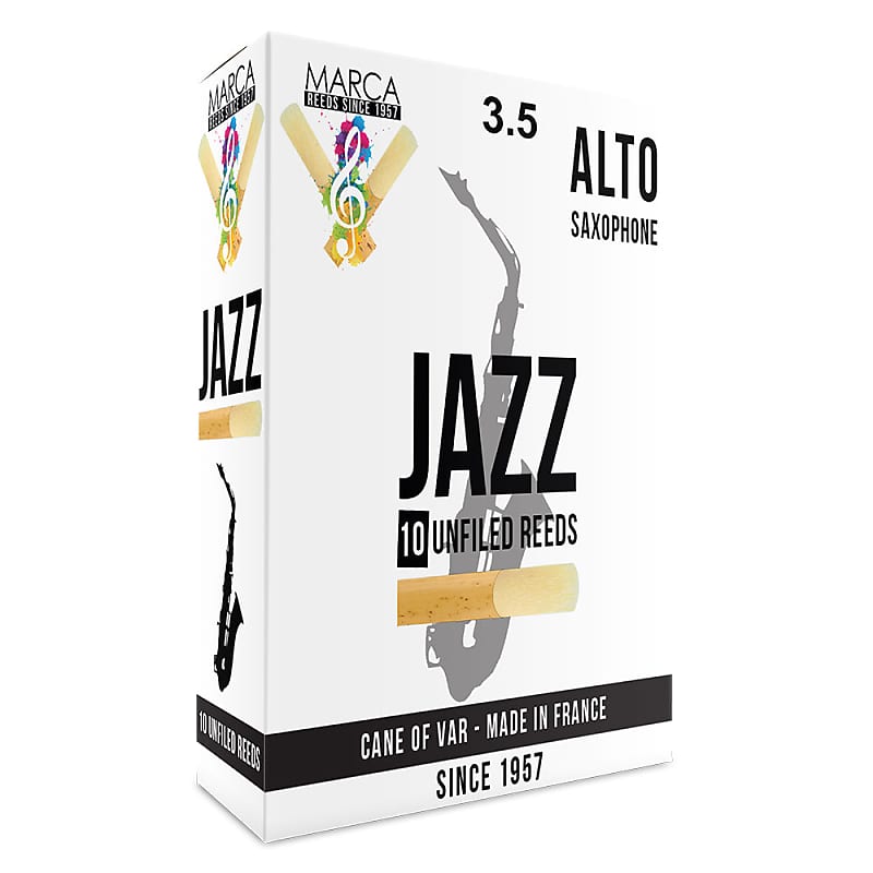 Marca Jazz Unfiled Reeds - 10 Pack - Alto Sax - 3.5 | Reverb