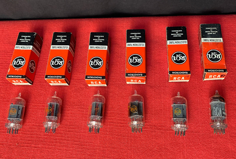 Set of 6 RCA 12AU7 (ECC82) Preamp Tubes, New In Box | Reverb