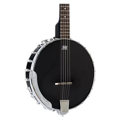 Ortega Guitars OBJE250OP-SBK Raven 5-String Open Back Banjo - | Reverb