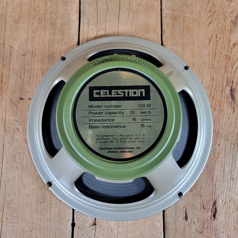 Celestion G12M Greenback 25w 16 ohm 75Hz 1990 6402 Cone | Reverb