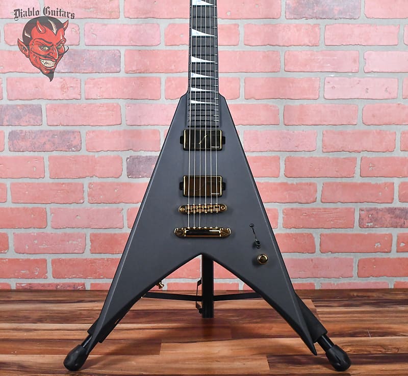 Jackson USA Custom Shop King V TOM Satin Black 2024 w/OHSC | Reverb