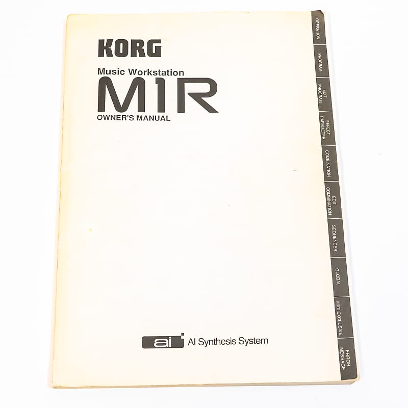Korg M1R Music Workstation Synthesizer Manual | Reverb