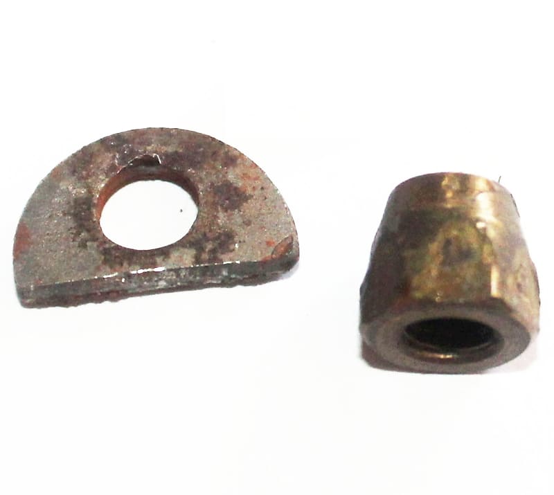 Vintage 1960's Gibson Brass Truss Rod Nut and Half Moon | Reverb UK