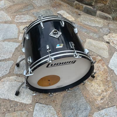 Ludwig Black Cortex 70's 22x16 Maple Bass Drum for set kit | Reverb