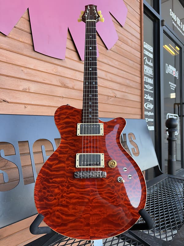 Grosh Guitars Set Neck Custom Vermillion Quilt | Reverb