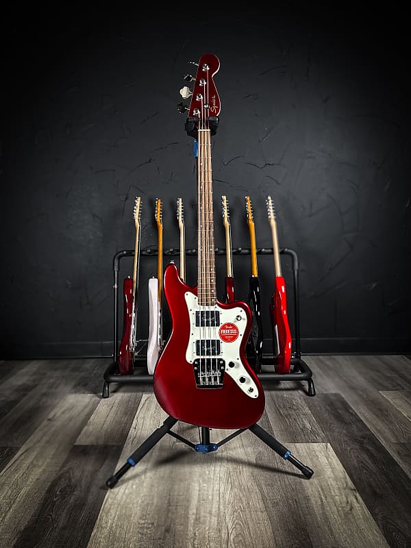 Squier Limited Edition Paranormal Rascal Bass - Candy Apple | Reverb