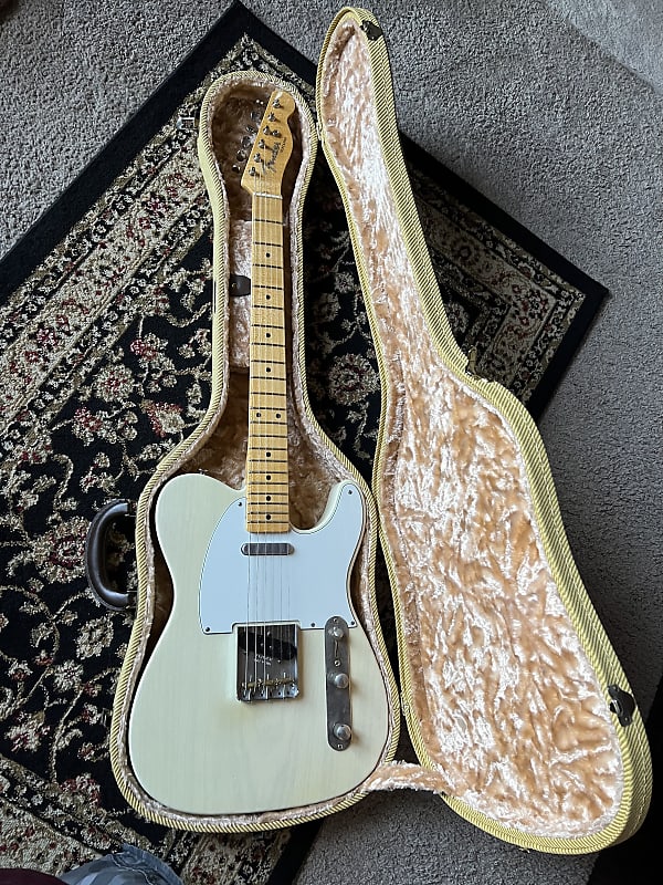 Fender custom shop Tele Partscaster nitro, white custom | Reverb