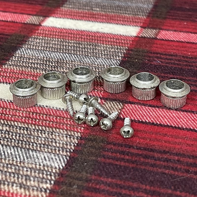 Vintage Fender-Kluson Guitar Tuner Ferrules & Screws Full Set | Reverb