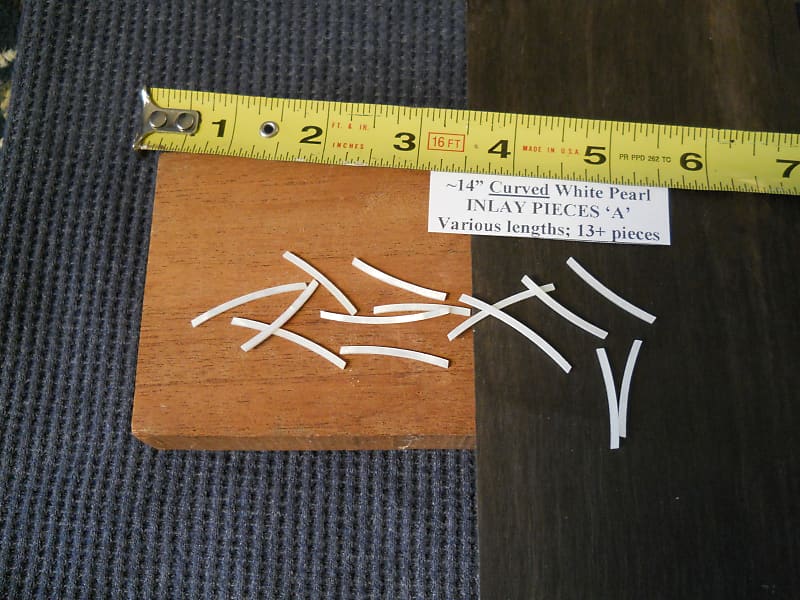 StewMac Curved White Pearl Inlay Pieces "A" approx 14" | Reverb