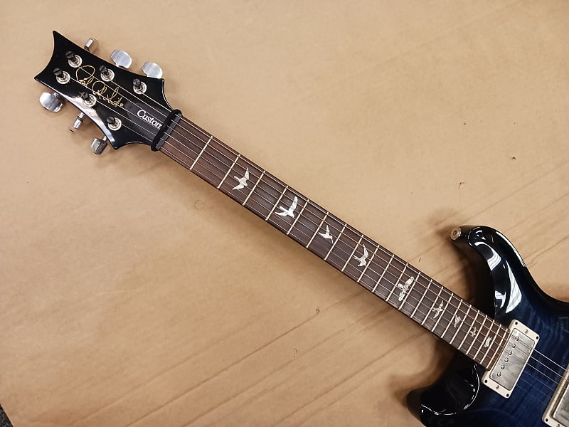 PRS custom22 mid 90's dk - Blue with Wood Finish Showing | Reverb
