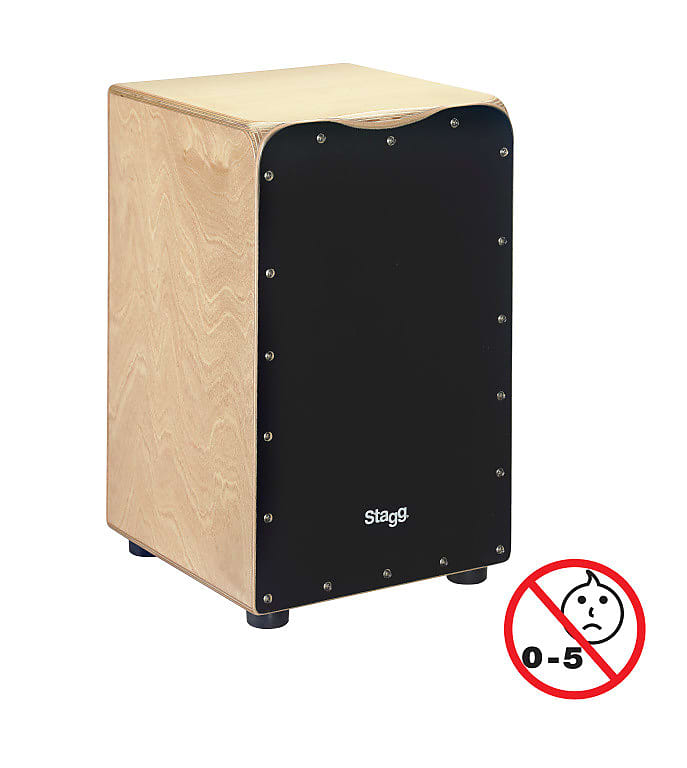 STAGG Standard-sized Birch Cajon With Black Front Board | Reverb