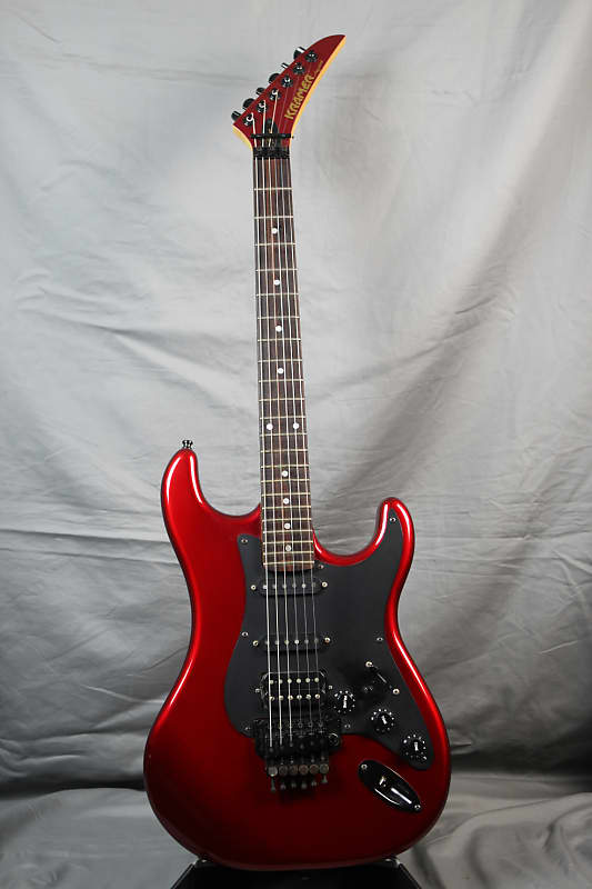 1986 Red Kramer American Pacer Deluxe Guitar Floyd Rose | Reverb