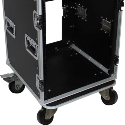 14U Rack x 10U Top Mixer DJ Combo Flight Case w/Laptop Shelf | Reverb