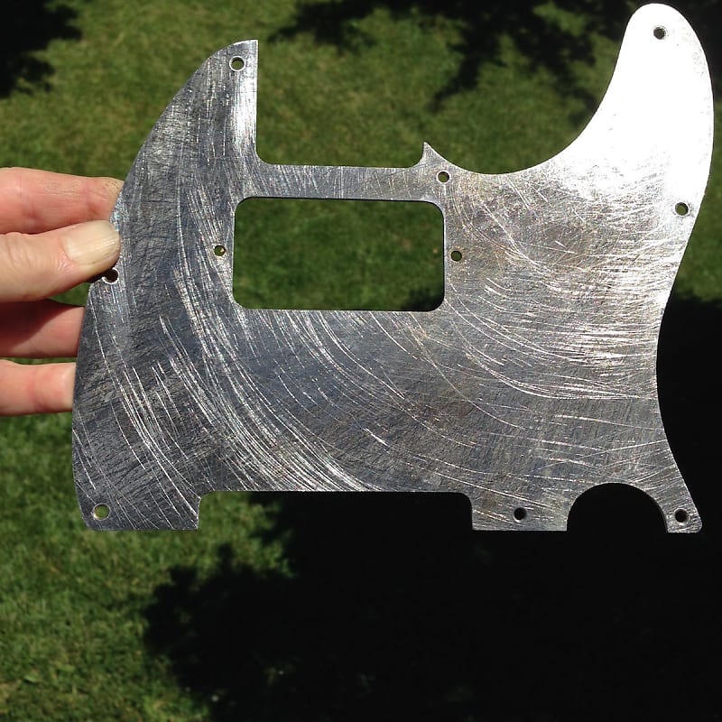 Heavy Relic Telecaster raw steel pickguard. Humbucker route | Reverb