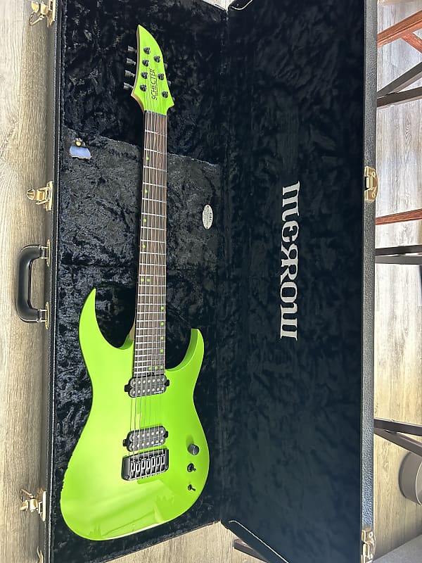 Schecter KM-7 2022 - Neon Green | Reverb