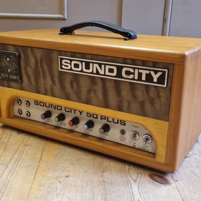 Sound City 50 Plus Valve Guitar Amplifier Head Custom Cherry | Reverb