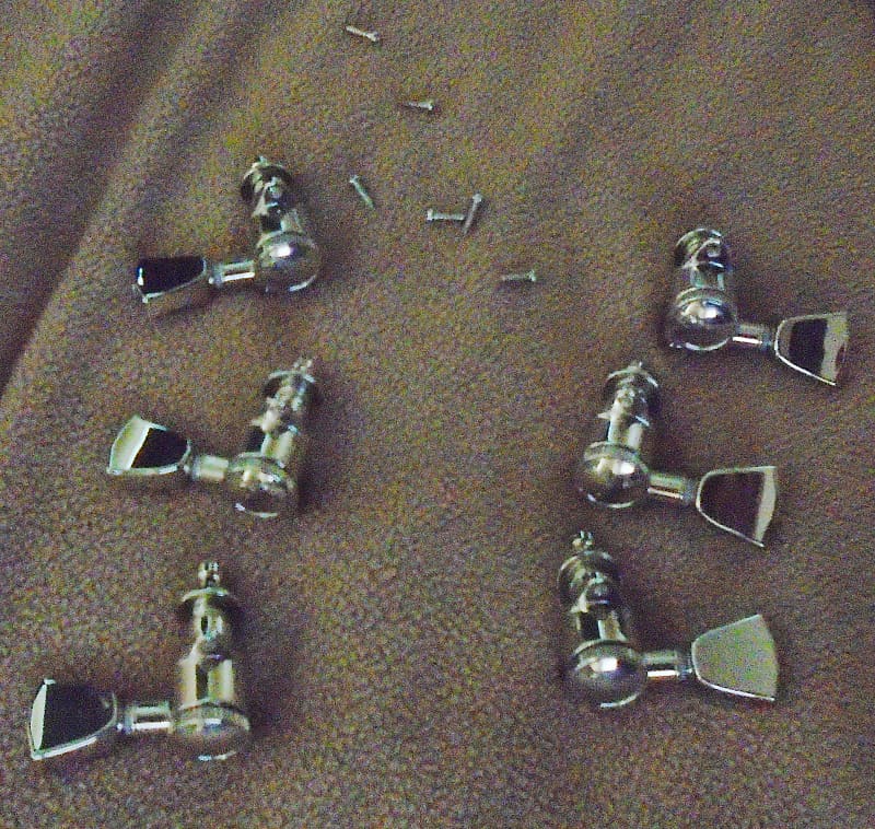 Grover Rotomatic Locking Tuners Nickel Used 3x3 Tulip Keys | Reverb