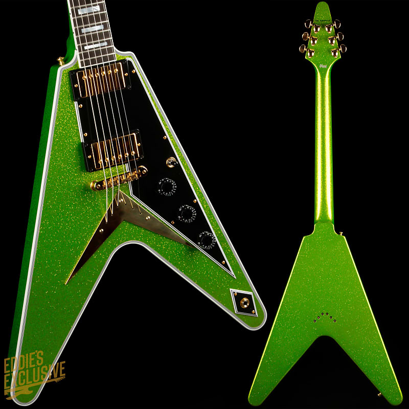 Gibson Custom Shop Made 2 Measure Flying V Custom Gloss Geko | Reverb