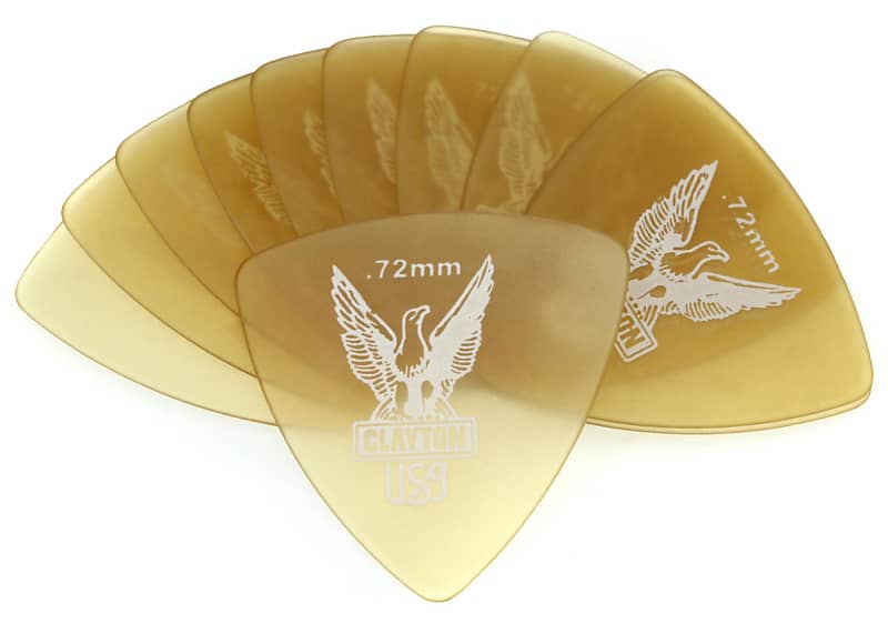 Clayton Ultem Rounded Triangle Picks 12-pack .72mm (5-pack) | Reverb