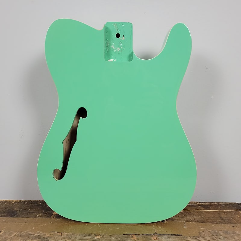 Finished Telecaster Thinline Body Sea Foam Green Unrouted | Reverb