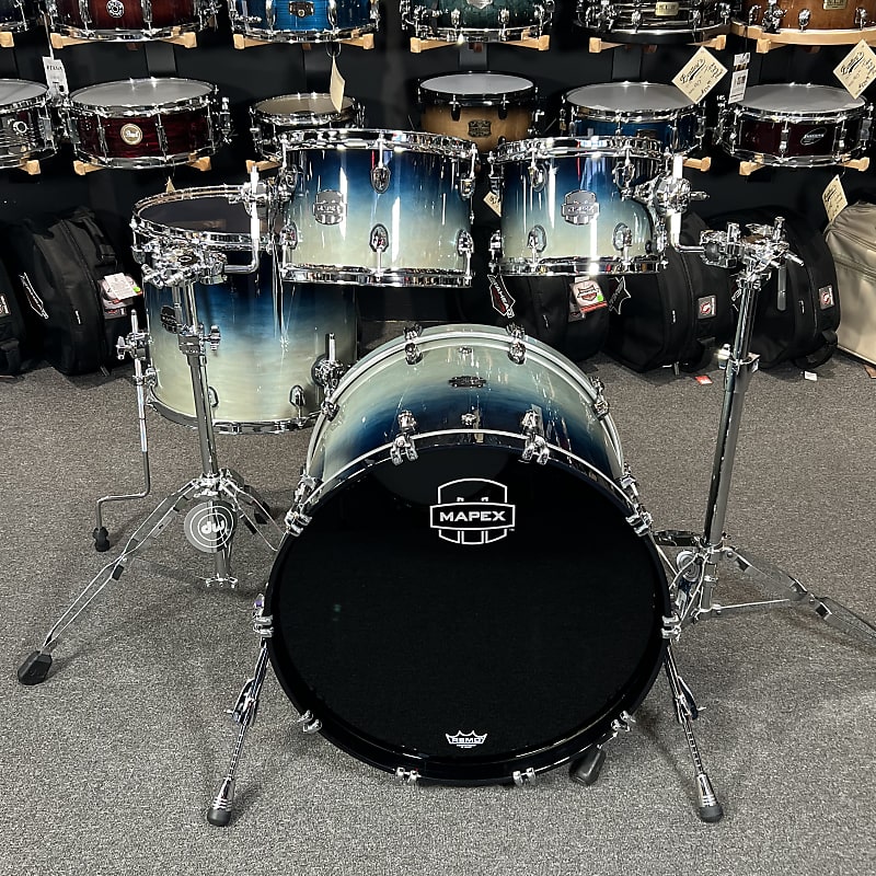 Mapex SR529XU Saturn Series 10/12/16/22" Drum Set Kit in Teal | Reverb