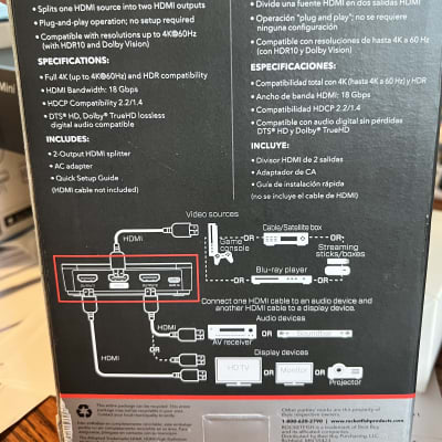 Rocketfish HDMI splitter 2022 Black | Reverb