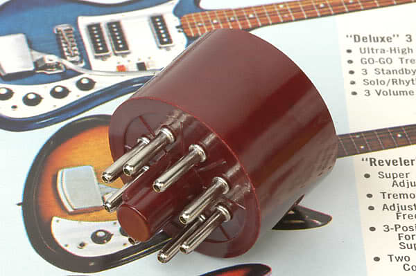 Oxblood Red Octal 8 Pin Tube Base With Nickel Contacts For | Reverb