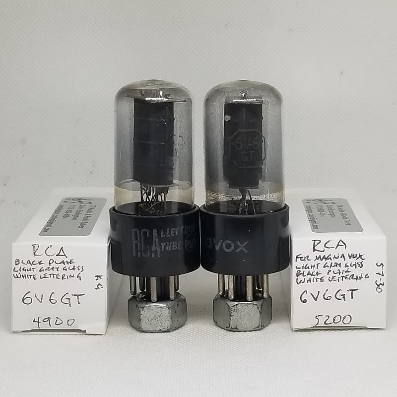 RCA 6V6GT Gray Glass Well Matched (5.7%) Pair NOS 6V6 | Reverb