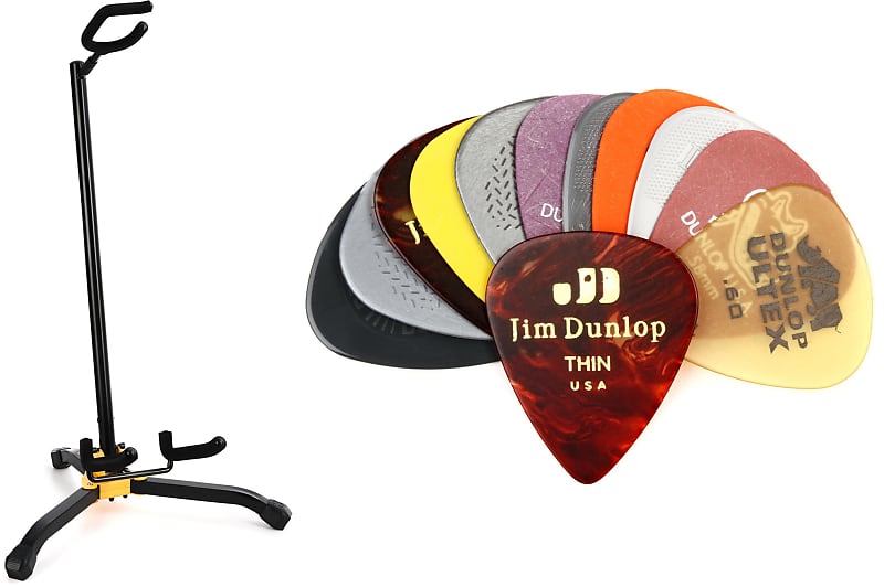 Hercules Stands GS405B SHOKSAFE Guitar Stand Bundle with | Reverb