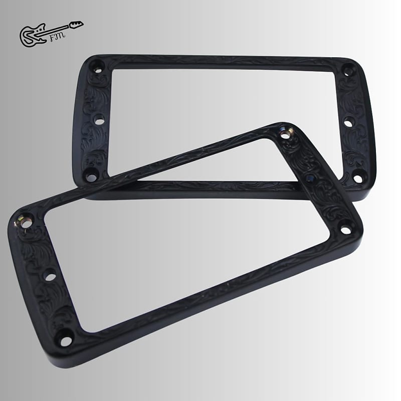 Pair of Black Custom Humbucker Pickup Rings | Reverb