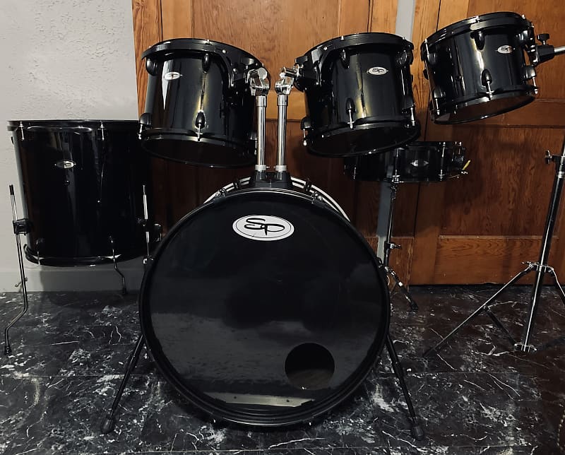 Sound Percussion Pro 6-piece Drum Set. Black. | Reverb