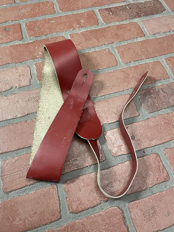 Vintage Red Leather Strap | Reverb