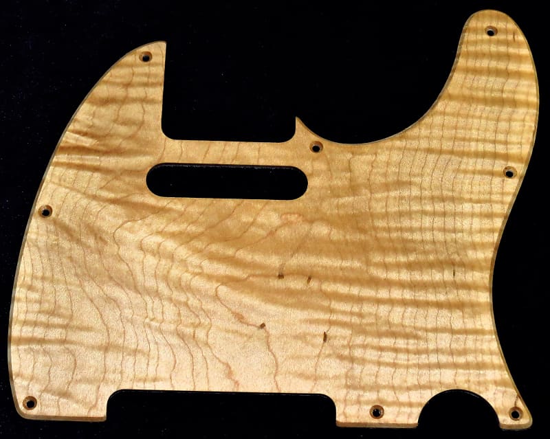 Figured Maple Telecaster Style Solid Wood Pickguard Standard | Reverb