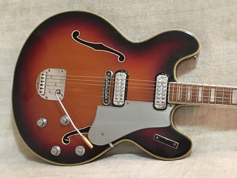 Vintage 1960's Welson DS-2T Electric Hollowbody Guitar + Case | Reverb