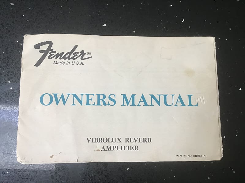 fender ‘70’s Vibrolux Reverb manual, schematic | Reverb