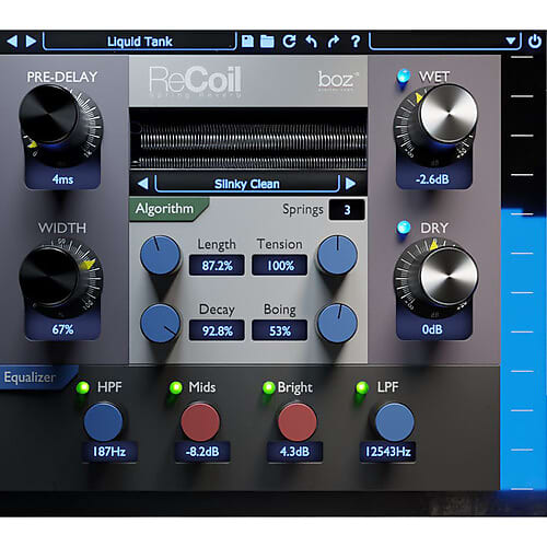 Boz Digital ReCoil Spring Reverb Effect Plug-In (Download) | Reverb