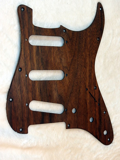 Black Walnut Wooden Stratocaster Strat Pickguard | Reverb