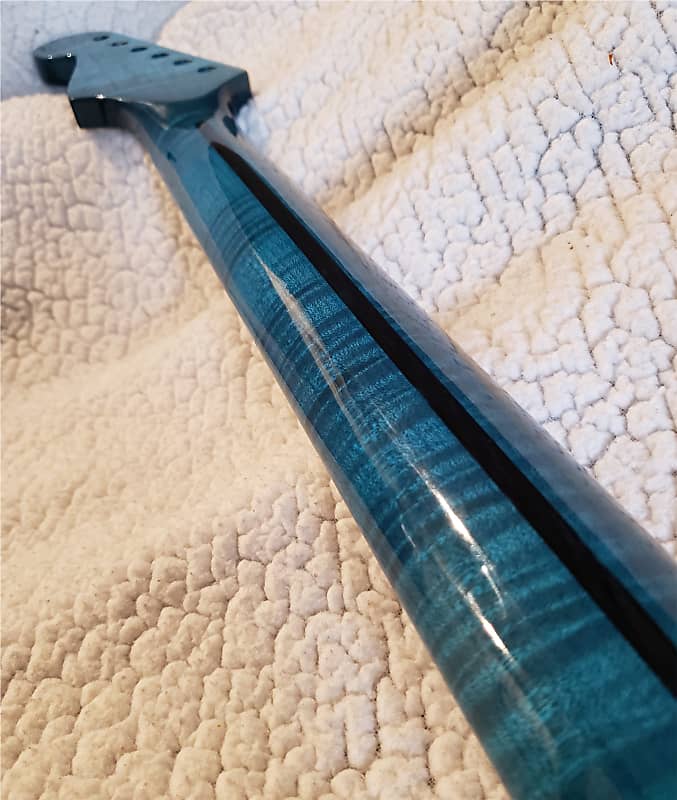 Killer Roasted,Gloss blue flame Maple neck & | Reverb