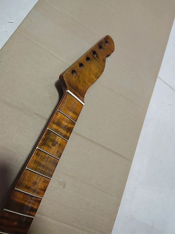 21 Frets Roasted Maple Wood Telecaster Tele Style Guitar Neck | Reverb