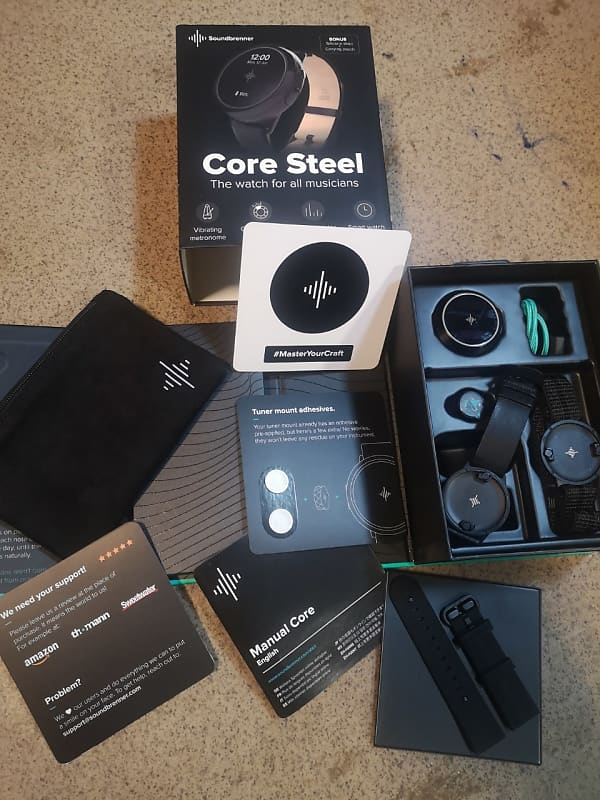 Soundbrenner Core Steel Metronome 2020s - Black | Reverb