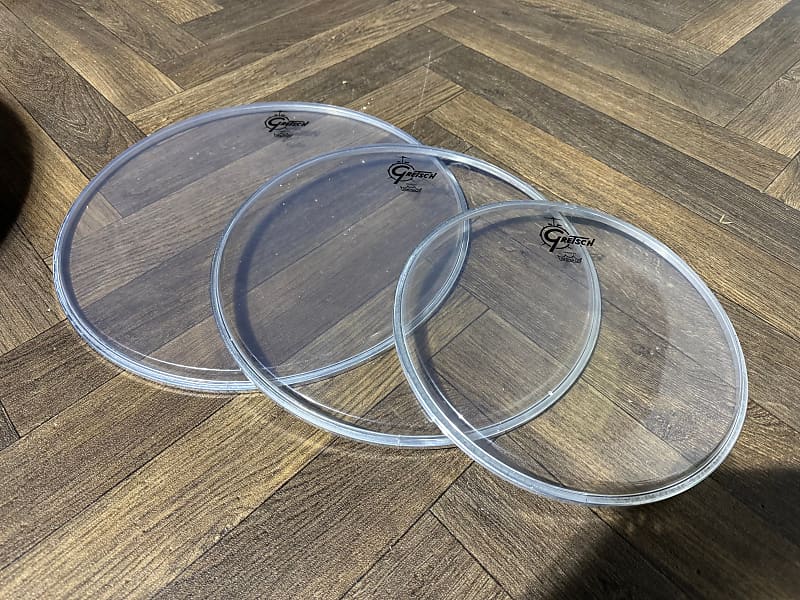 Gretsch by Remo Tom Fusion Size Drum Heads Skins Set Of 3 | Reverb