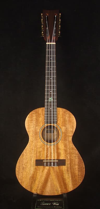 Bruce Wei Solid Mango, Curly Acacia ArchBack 8 STRING | Reverb