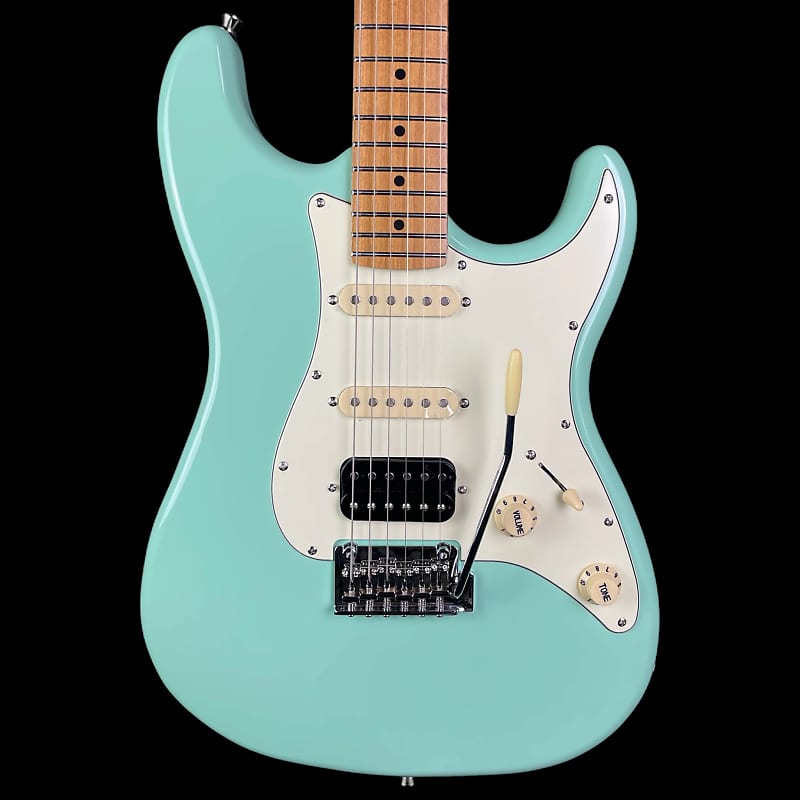 JET Guitars JS-400 HSS Roasted Maple Electric Guitar in Sea | Reverb
