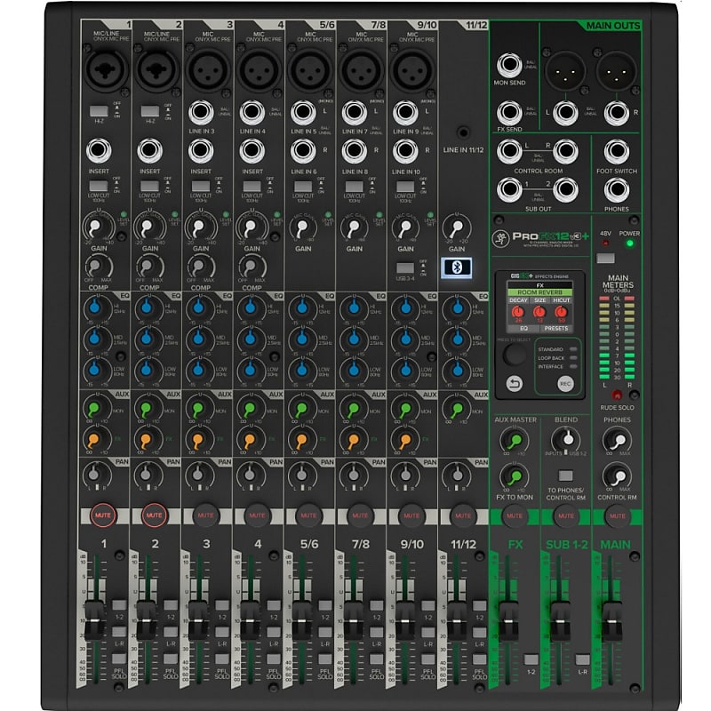 MACKIE PROFX12V3+ 12 Channel USB-C Bluetooth FX Live Stream | Reverb