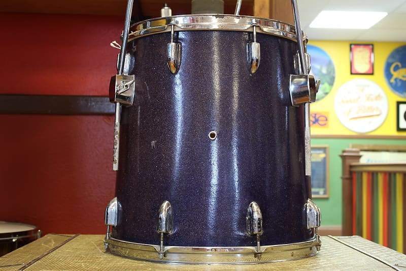 1970's Made in Japan Conical 14+16x16 Floor Tom in Blue | Reverb