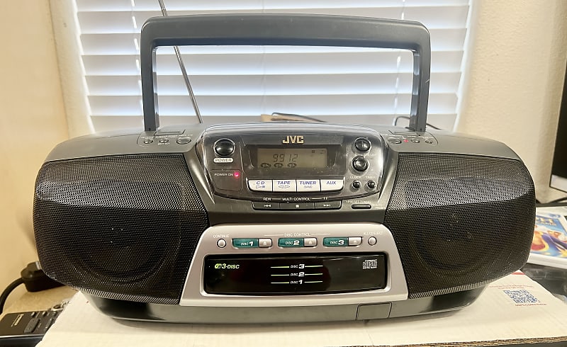 JVC RC-QC7 3x CD Changer Dual Tape AM/FM Radio Portable | Reverb